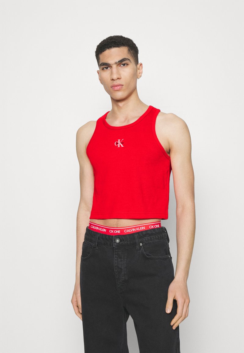 Calvin Klein Jeans MONOLOGO SLIM FIT TANK UNISEX - Top - bittersweet ...