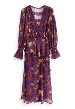 Next WRAP MIDI DRESS - Maxi dress - preen purple floral stripe/purple ...