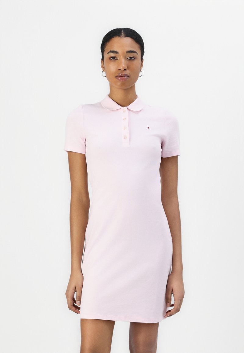 Tommy Hilfiger SLIM POLO DRESS - Jersey dress - light pink - Zalando.ie