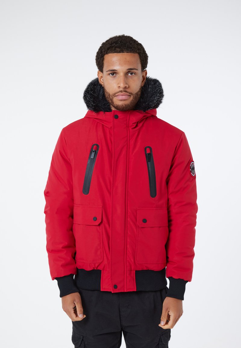 CLOSURE London ZIPPED UTILITY SHORT PUFFER JACKET - Winter jacket - red ...