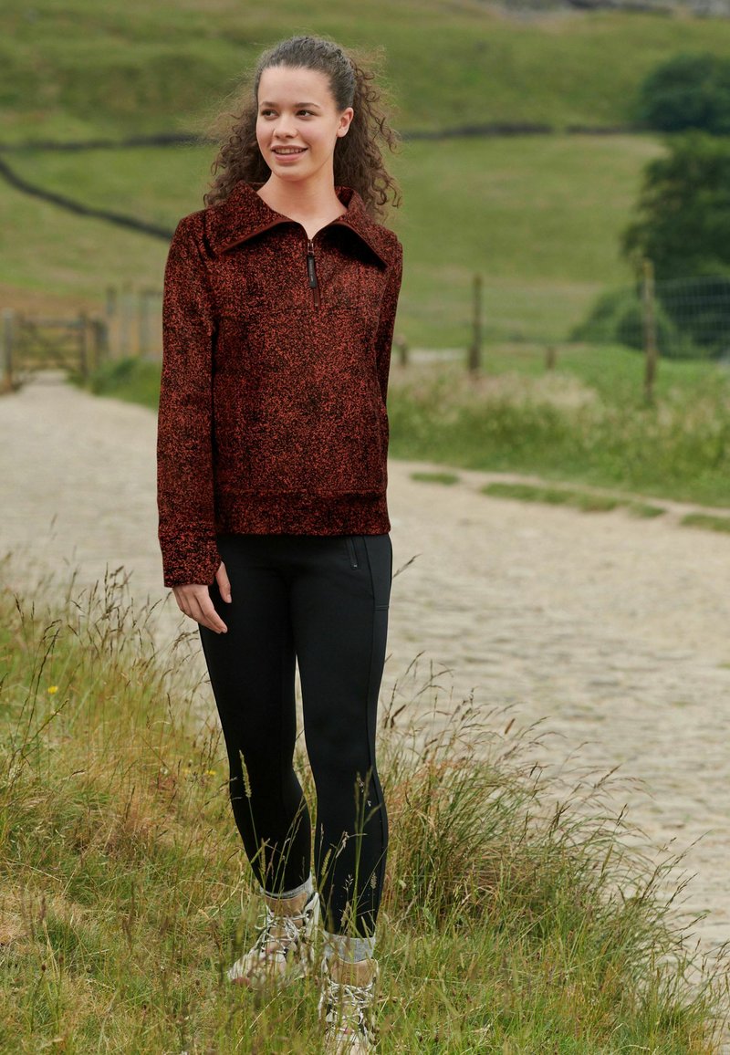Next Fleece jacket - rust brown/black/brown - Zalando