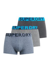 Superdry TRIPLE PACK - Onderbroeken - raven black marl karst mega grit ...