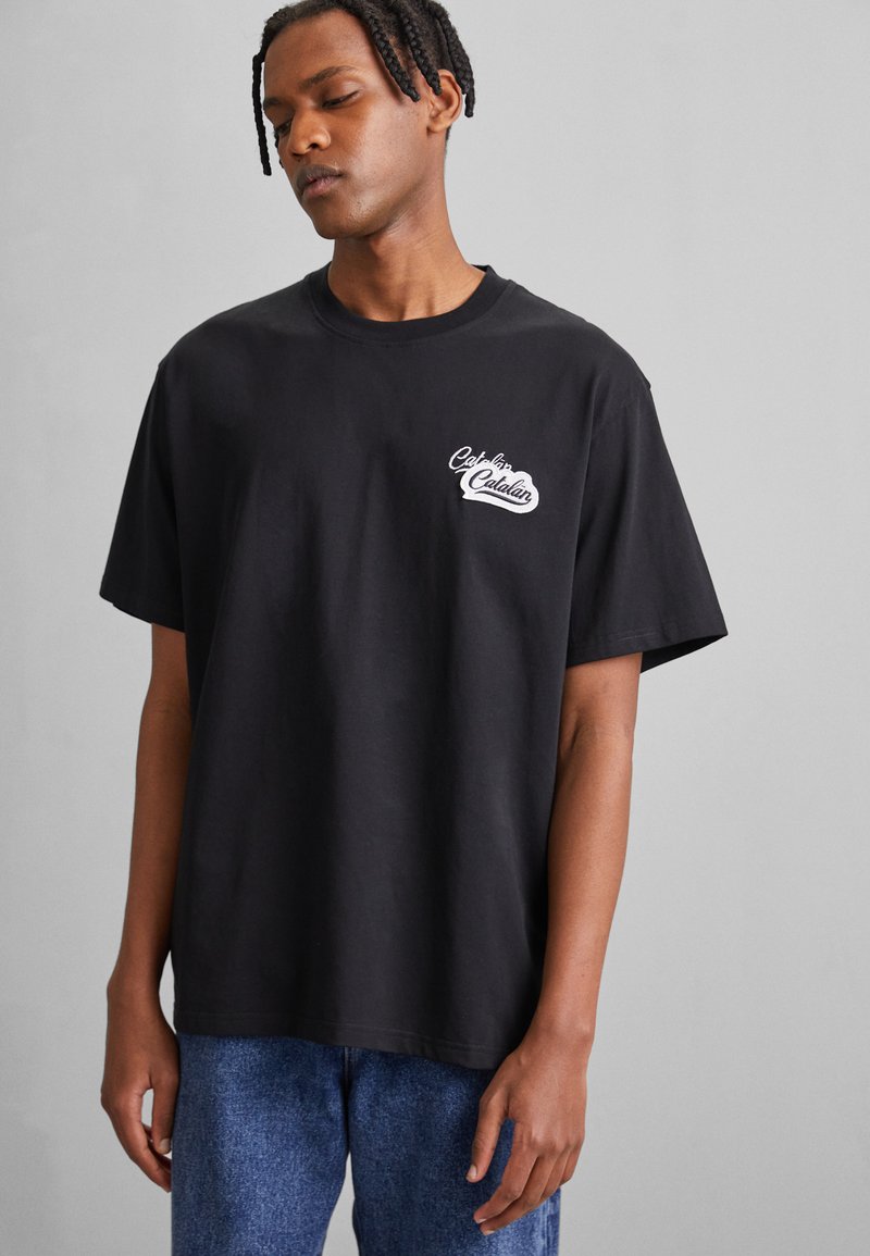 DAVID CATALAN PATCH LOGO - Basic T-shirt - black - Zalando.ie