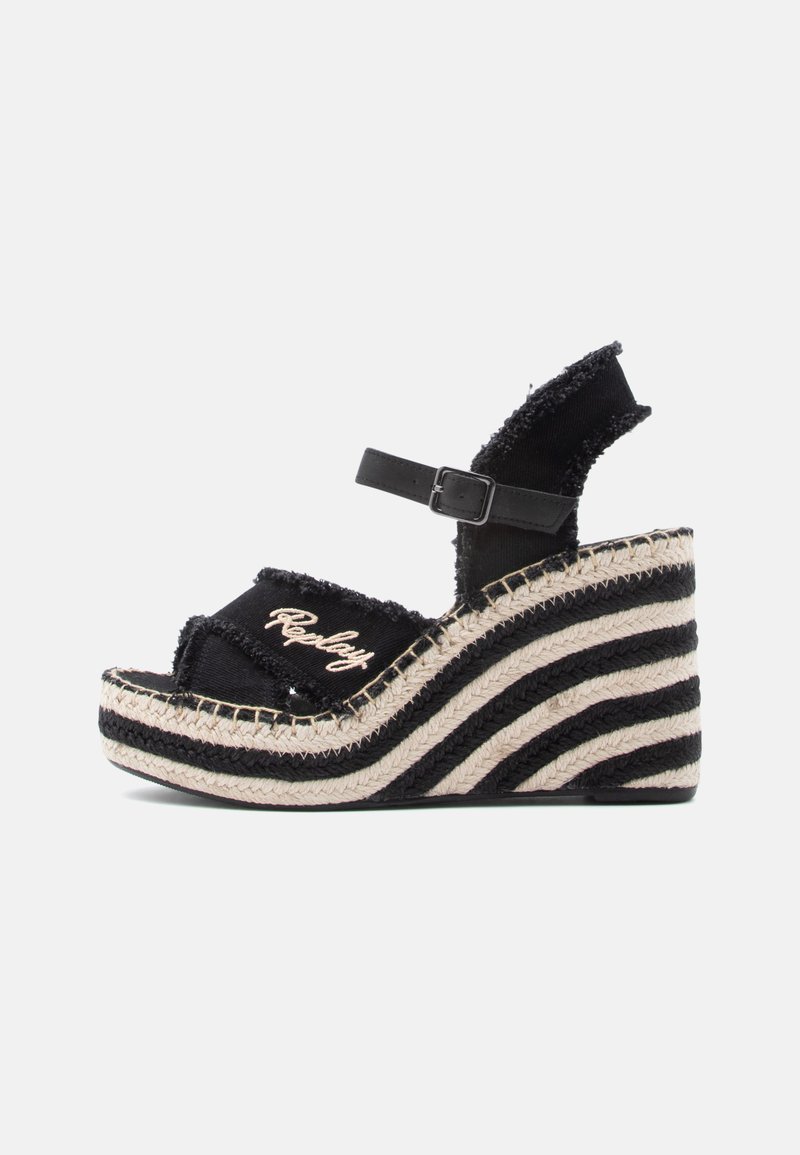 Replay JESS PLAYA - Platform sandals - black - Zalando