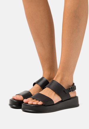 Crocs BROOKLYN LUXE GLADIATOR - Platform sandals - black - Zalando.co.uk