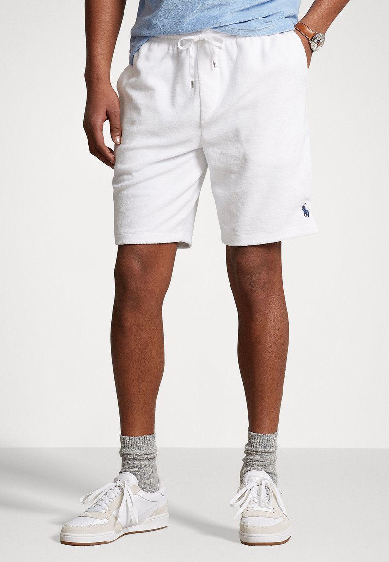 Polo Ralph Lauren TERRY DRAWSTRING SHORT - Shorts - white/hvit - Zalando.no