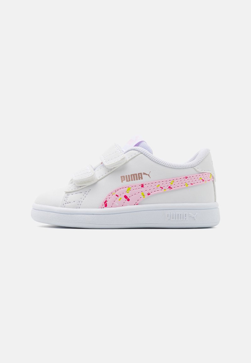 Puma SMASH CRUSH UNISEX - Trainers - white/pearl pink/glowing pink/rose ...