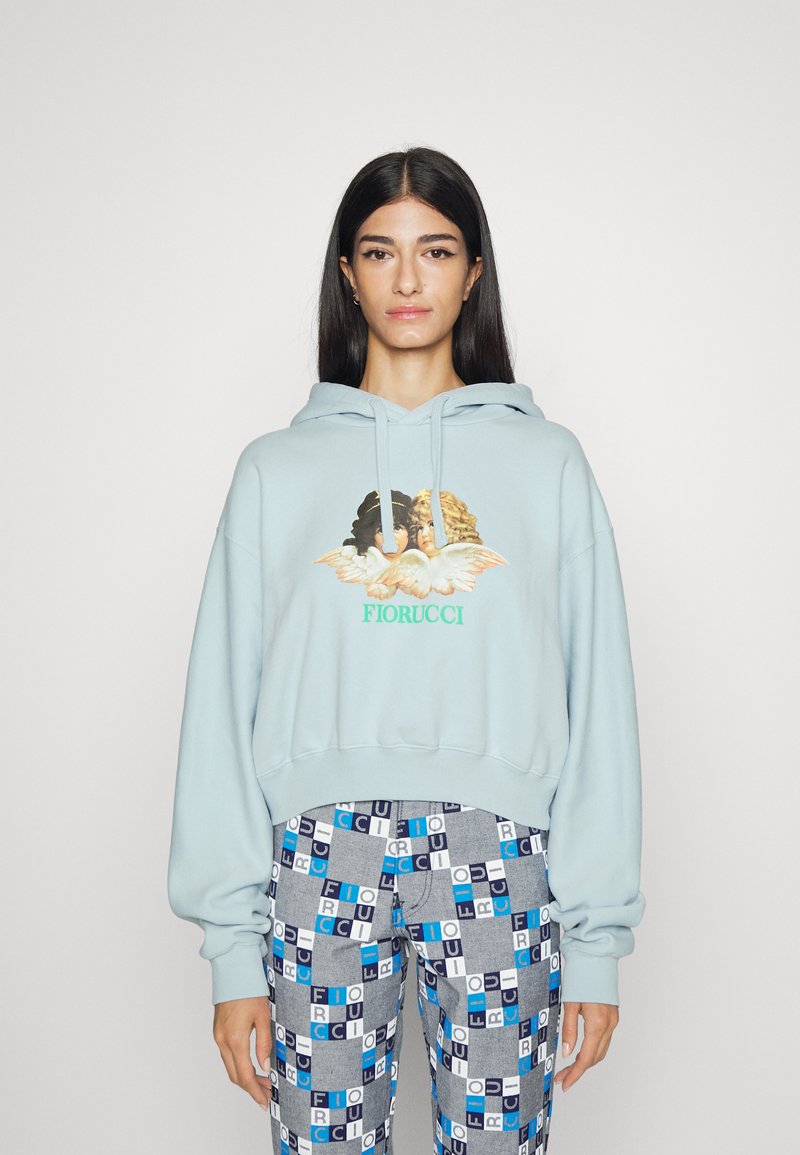 Fiorucci VINTAGE ANGELS CROPPED HOODIE - Sweatshirt - pale blue/blå ...