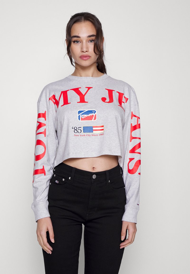 Tommy Jeans MODERN SPORT - Pikkade varrukatega topp - silver grey ...