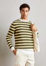 Marc O'Polo CREWNECK STRIPES RACKING TRI-COLOR - Trui - asher green ...