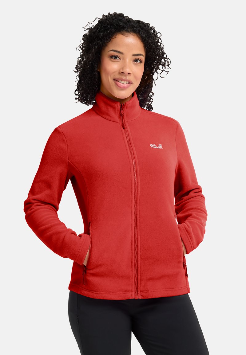 Jack Wolfskin TAUNUS 100 FZ W - Fleece jacket - siren red/red - Zalando
