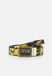 Versace Jeans Couture CINTURA BELT UNISEX - Curea - black/gold-coloured ...