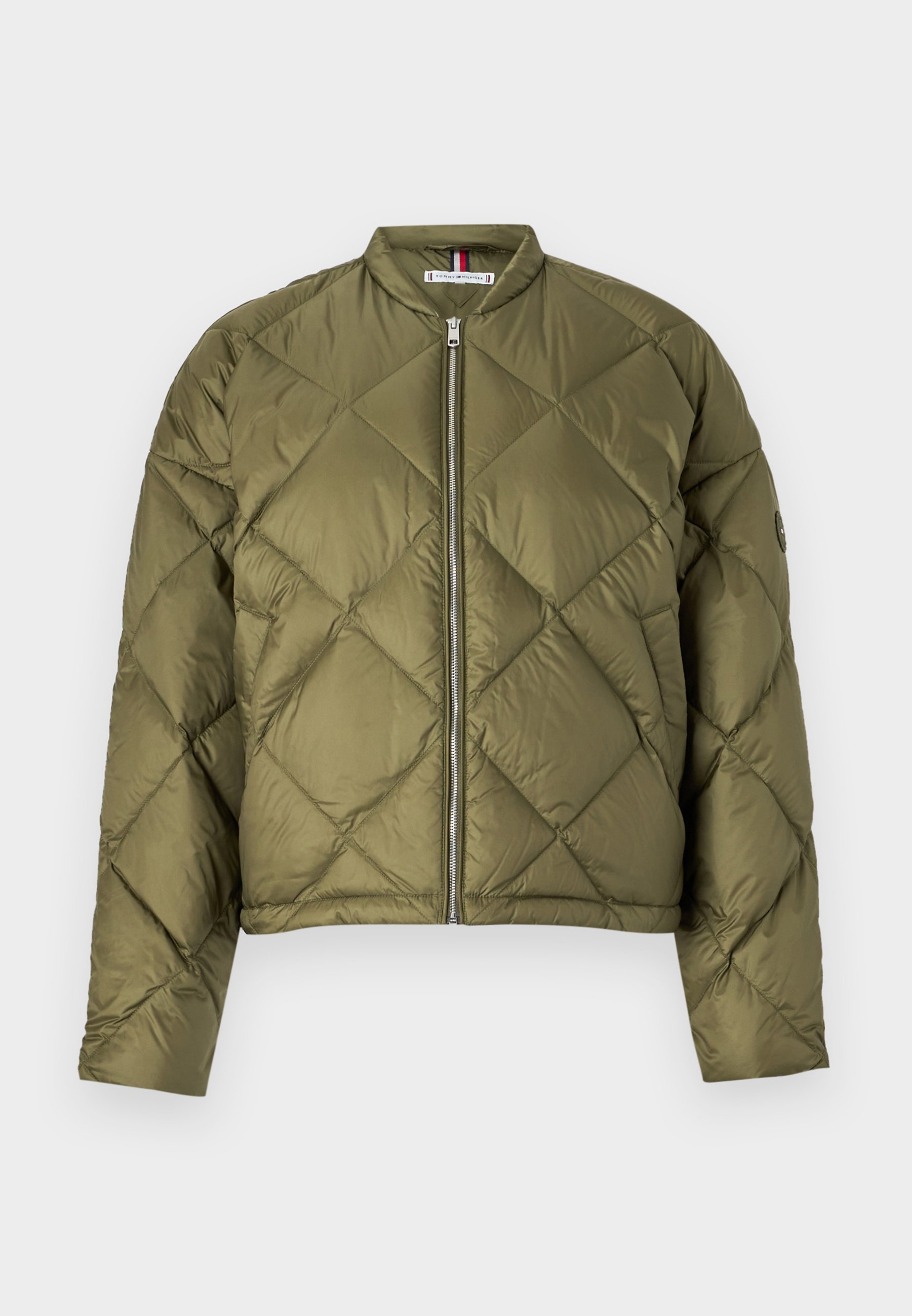 Tommy hilfiger olive green bomber jacket store