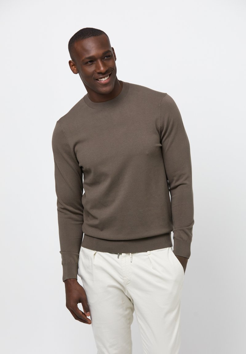PROFUOMO LUXE BASIC - Strickpullover - brown/braun - Zalando.de