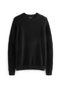 Next TEXTURED ARM CREW - Jersey de punto - black/negro - Zalando.es