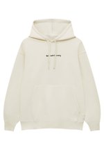 PULL&BEAR WITH CONTRAST PRINT - Hanorac - mottled beige/bej marmorat ...