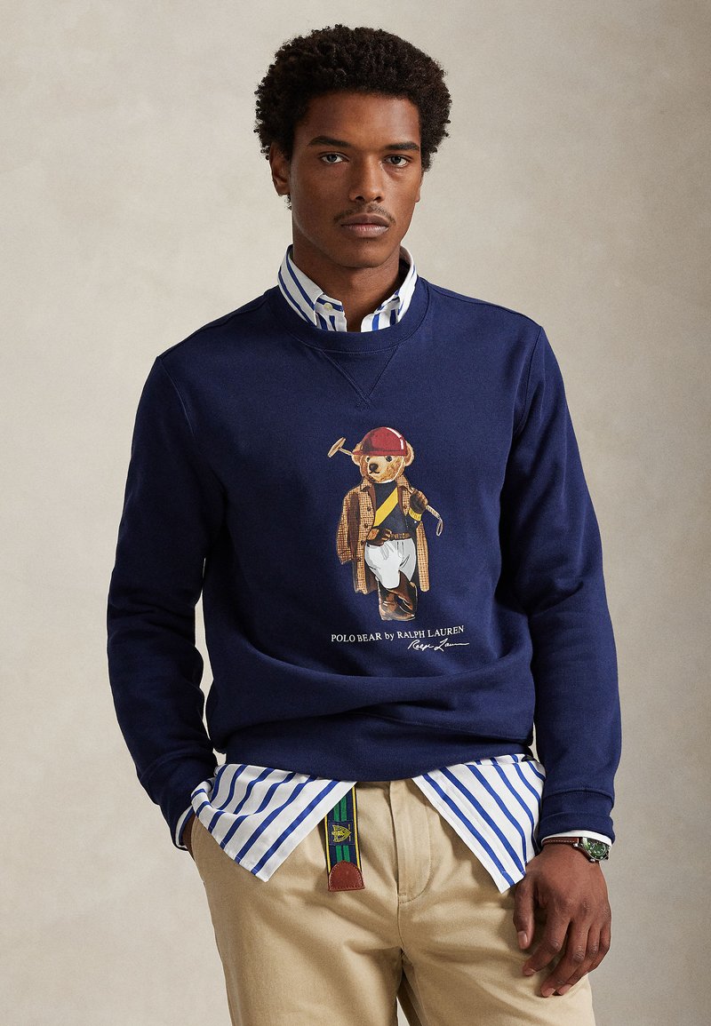 Polo Ralph Lauren POLO BEAR FLEECE SWEATSHIRT - Pusa - newport navy ...