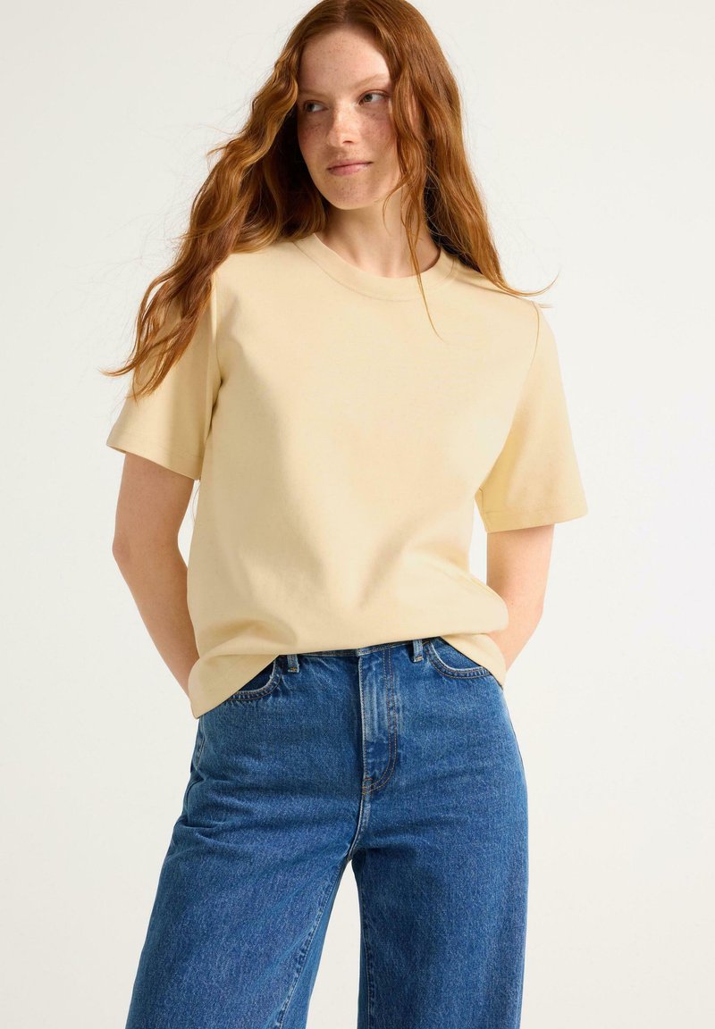 Lindex - T-shirt basic/jasnożółty - Zalando.pl