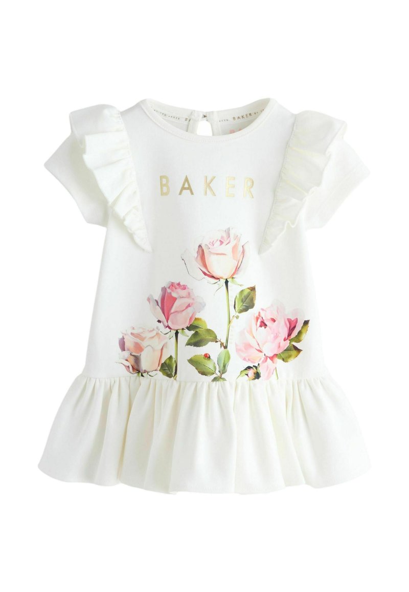 Baker by Ted Baker REGULAR FIT - ROSE PRINT FRILL PEPLUM - Jersey dress ...