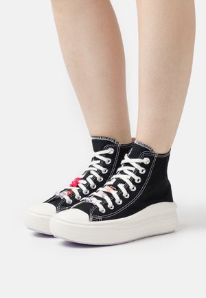 Converse CHUCK TAYLOR ALL STAR MOVE - Sneakers high - black/white/sort ...