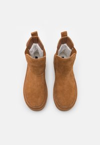 Even&Odd Wide Fit LEATHER - Bottines à plateau - cognac - ZALANDO.FR