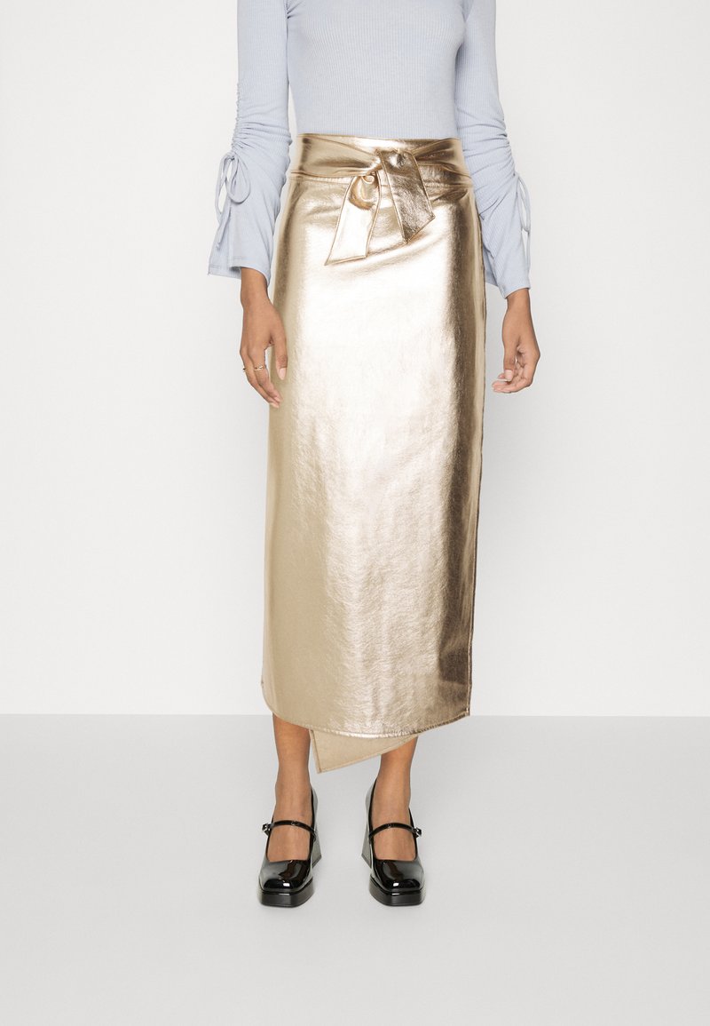 Never Fully Dressed JASPRE SKIRT - Wrap skirt - gold/gold-coloured ...