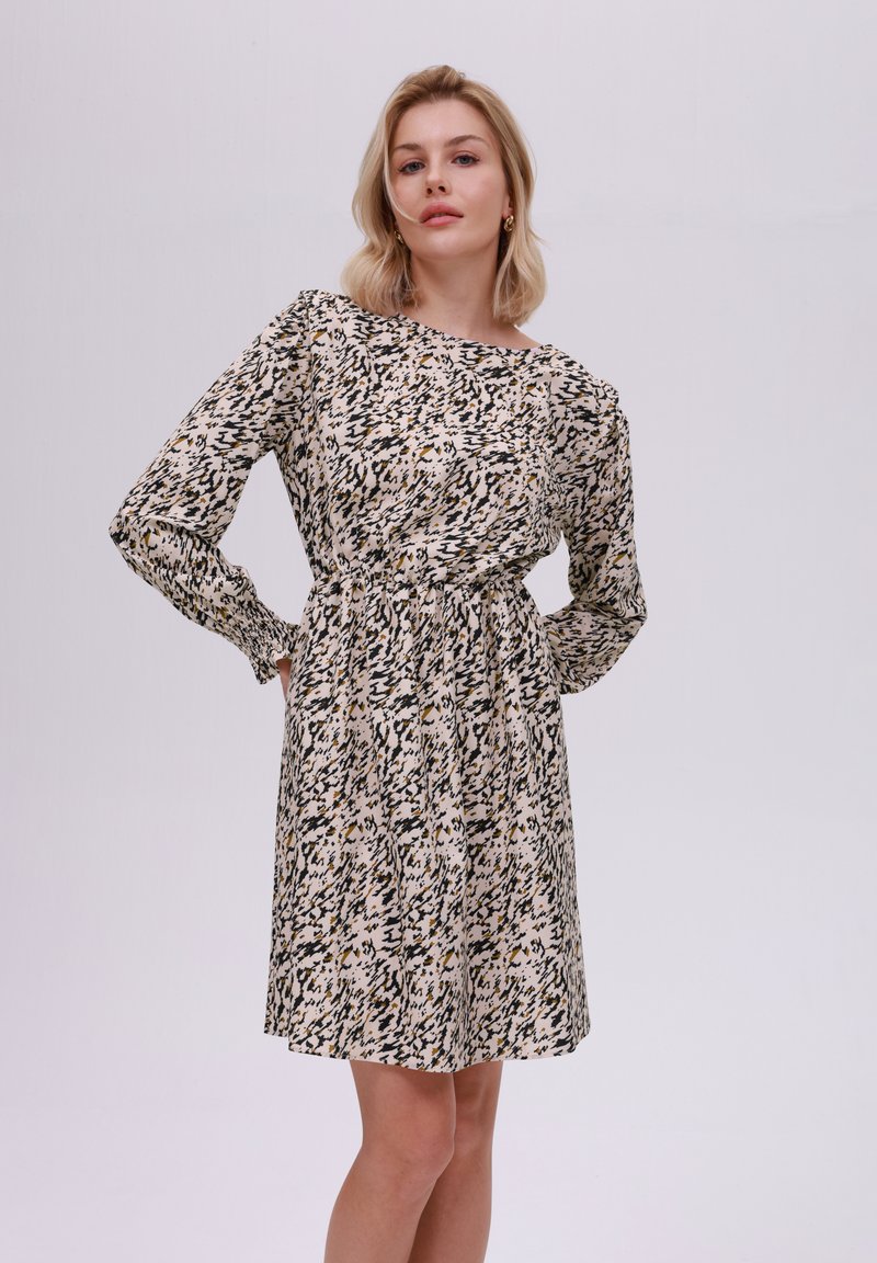 Anna Field Day dress - cream/brown/beige - Zalando.ie