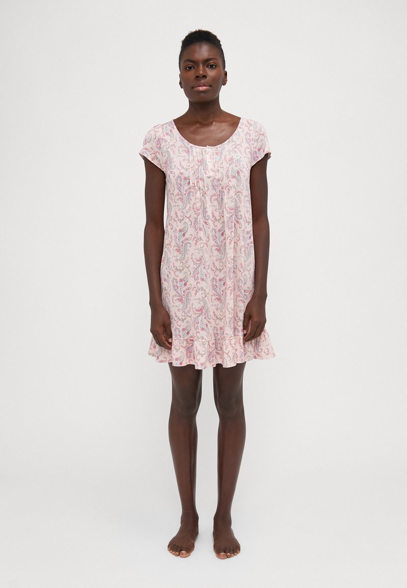 Lauren Ralph Lauren CLASSIC SHORT GOWN - Nightie - peach/pink - Zalando