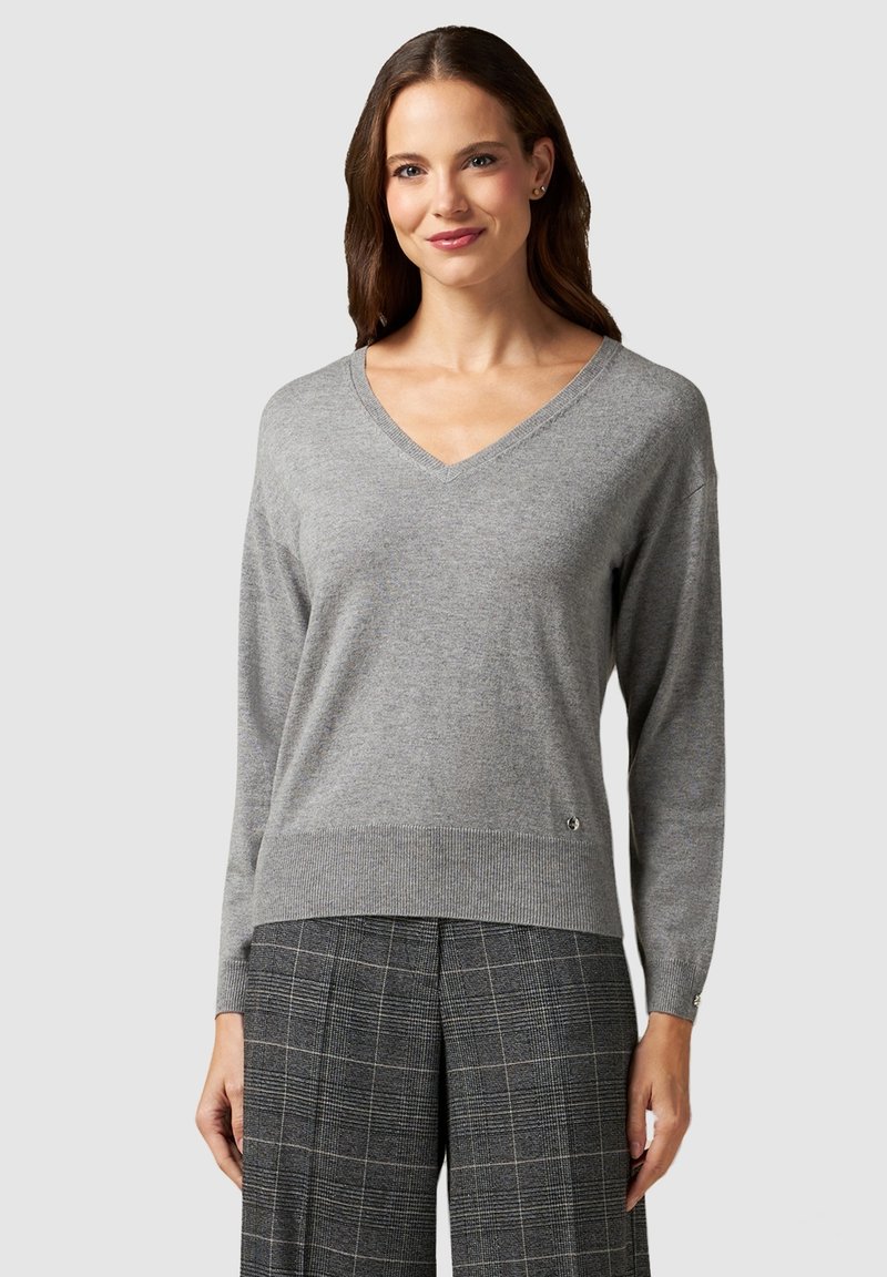 Oltre MISTO CON BOTTONI SULLA SCHIENA - Pullover - grigio/gris - ZALANDO.FR