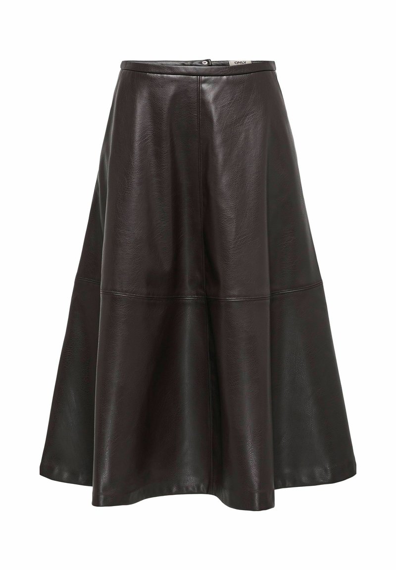 ONLY ONLGULV Midi - A-line skirt - mole/brown - Zalando.co.uk