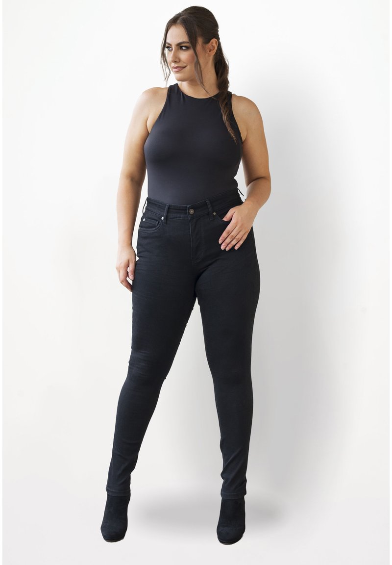 FOX FACTOR NIKI MEXICO - Jeans Skinny Fit - mexico black/black denim ...