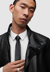 AllSaints TROST BIKER - Lederjacke - black/schwarz - Zalando.at