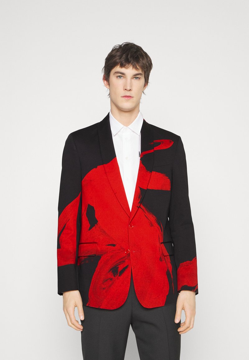 MOSCHINO JACKET - Blazer jacket - fantasy red/black - Zalando.de