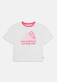 New Balance RUNNING CLUB GRAPHIC TEE - T-shirt print - bright white/wit ...