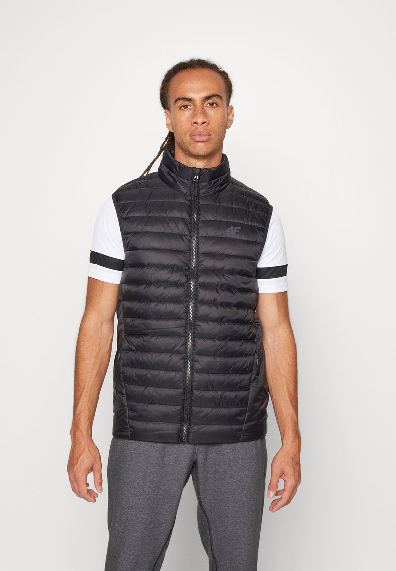 4F MENS - Waistcoat - deep black/black - Zalando.de