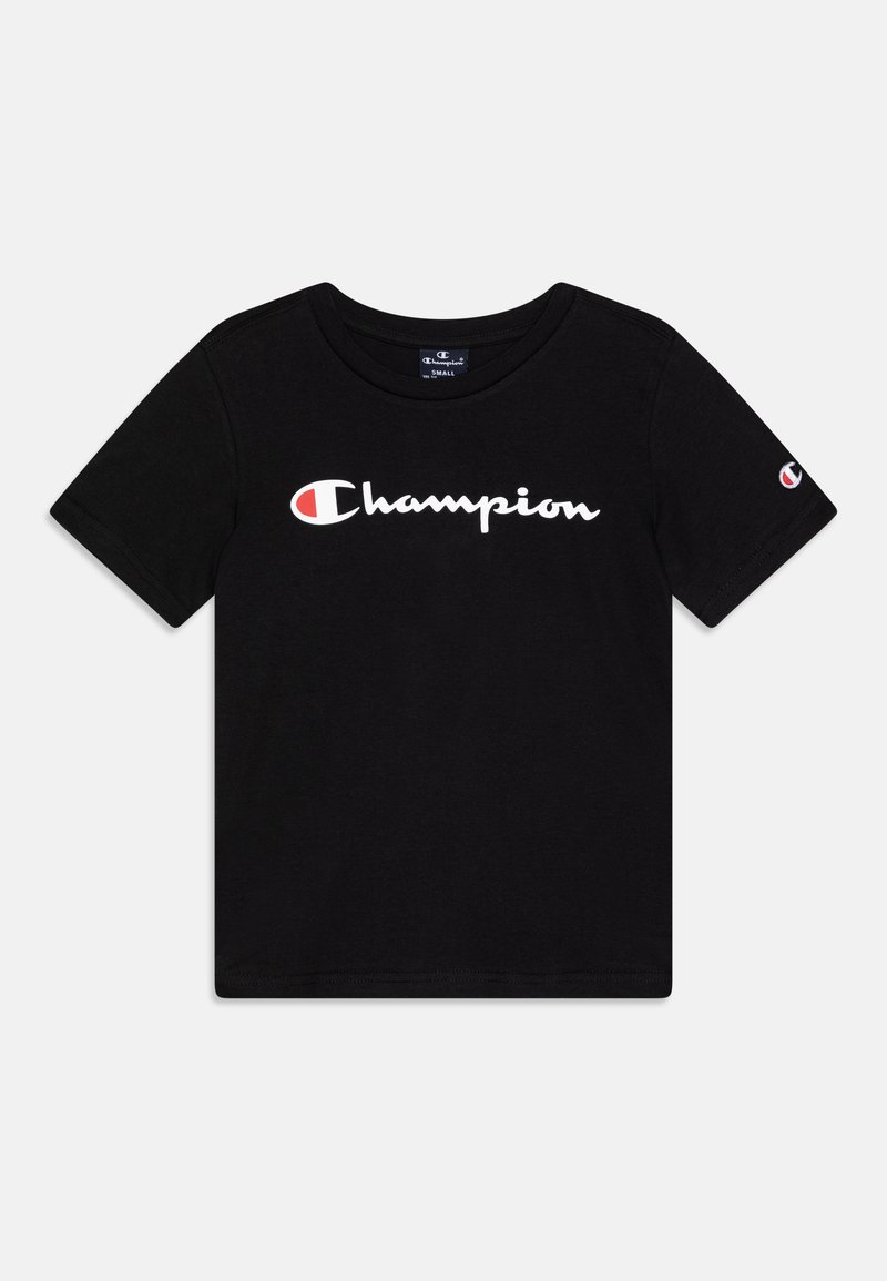 Champion ICONS CREWNECK LARGE LOGO - T-shirts med print - black/svart ...