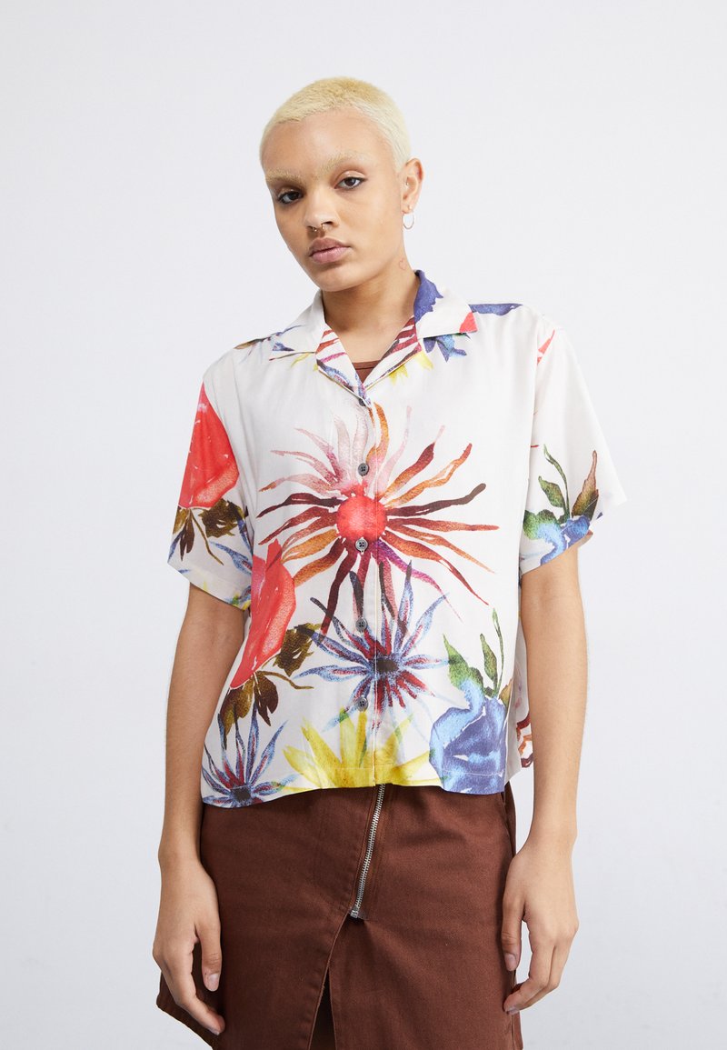 Obey Clothing FLOWERS - Camisa - unbleached multi/crema - Zalando.es