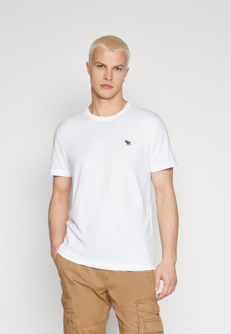 Abercrombie & Fitch 3-PACK SIGNATURE ICON TEE - T-Shirt basic - CASUAL BLACK/ASH/BRIGHT WHITE ...