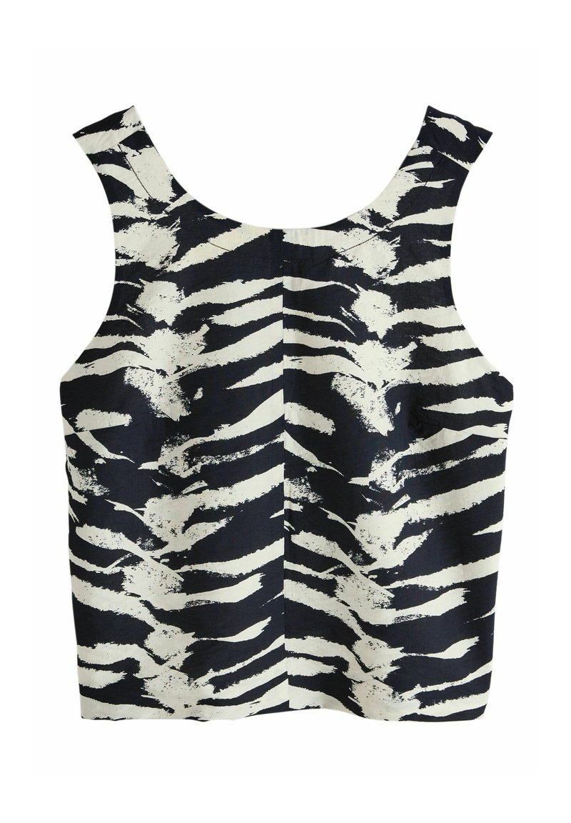 Next REGULAR FIT - CROSS BACK - Blúz - black white zebra/fekete ...