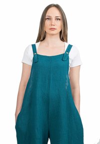 Dalle Piane Cashmere OVERALLS - Latzhose - petrolio/dunkelgrün-meliert ...