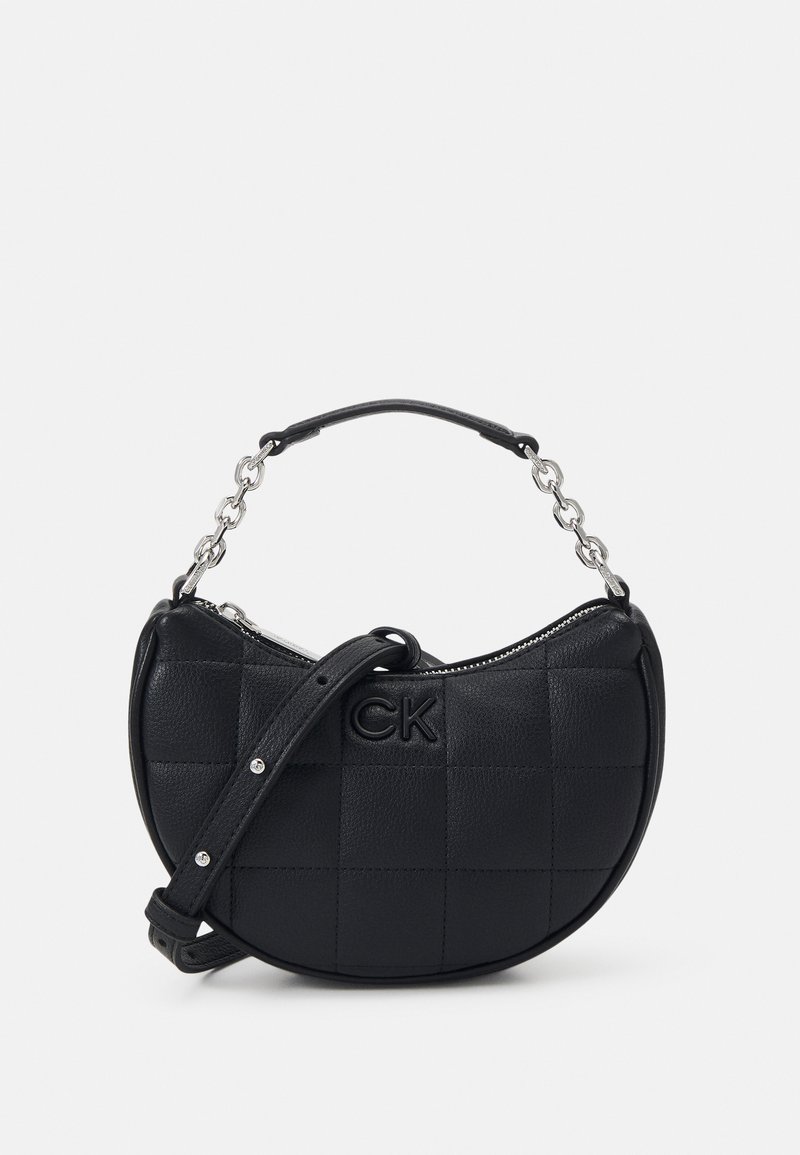 Calvin Klein SQUARE QUILT CHAIN MINI BAG - Sac bandoulière - ck black ...