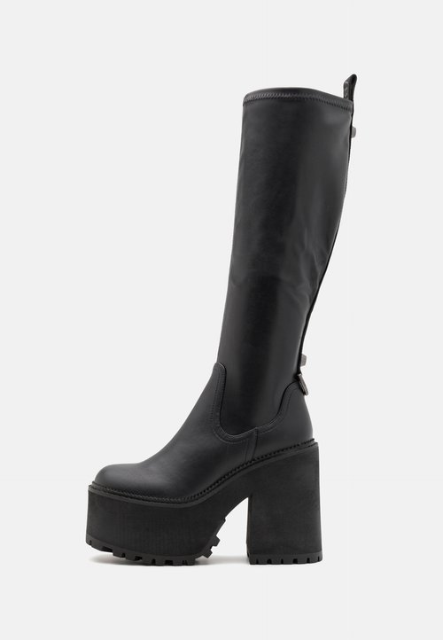 Buffalo GOSPHER STRETCH BOOT - Bottes à plateau - black/noir - ZALANDO.CH