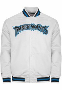 Mitchell & Ness MINNESOTA TIMBERWOLVES - Bomber Jacket - white - Zalando