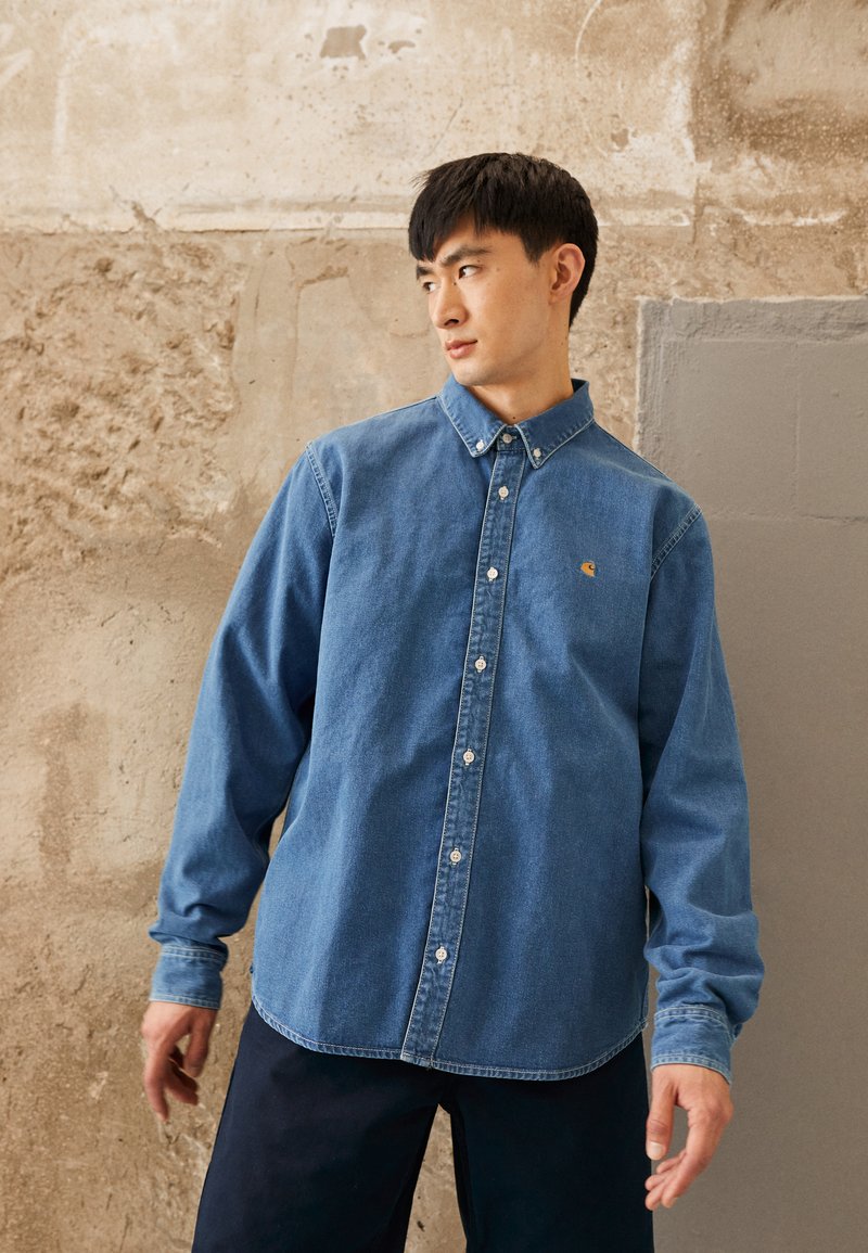 Carhartt WIP WELDON - Camicia - blue heavy stone wash/denim délavé - Zalando.it