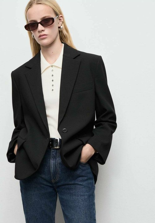 Bubbleroom OVERSIZED L/S BLAZER - Blazer - black/noir - ZALANDO