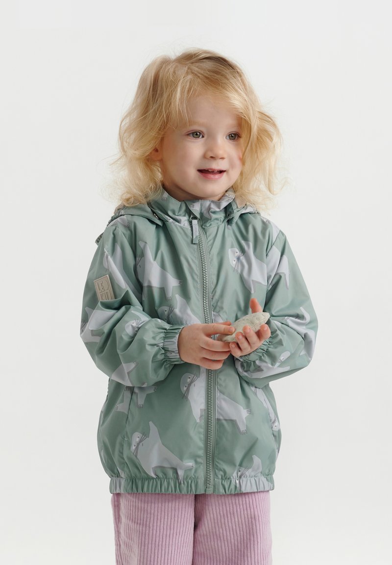Leokid SHELLS - Waterproof jacket - sea tot green/grey - Zalando.de