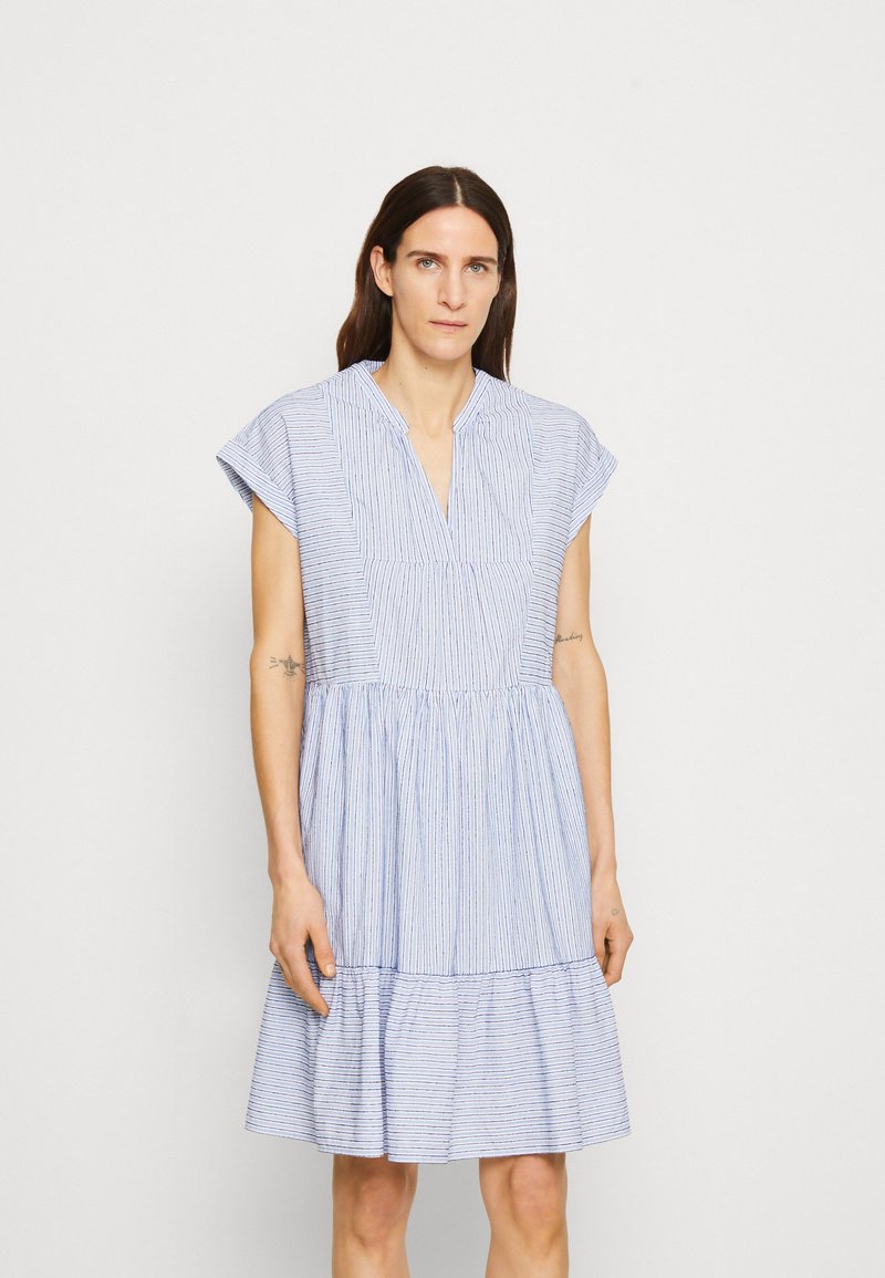 Esprit STRIPE DRESS - Robe de jour - bright blue/bleu - ZALANDO.FR