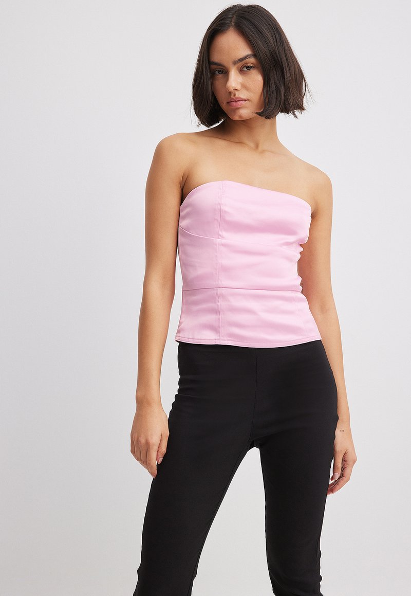 NA-KD BANDEAU - Blouse - blush pink/pink - Zalando.ie