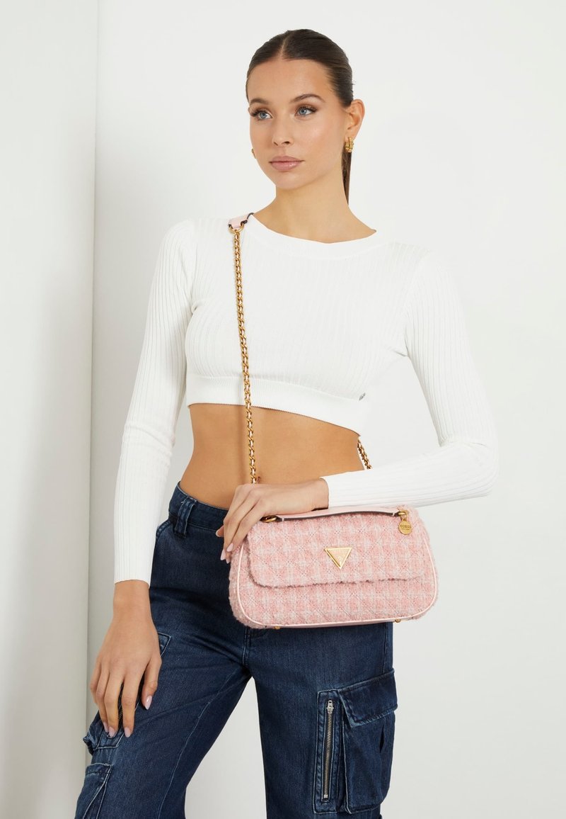 Guess GIULLY TWEED - Handtas - rose/donkerroze - Zalando.be