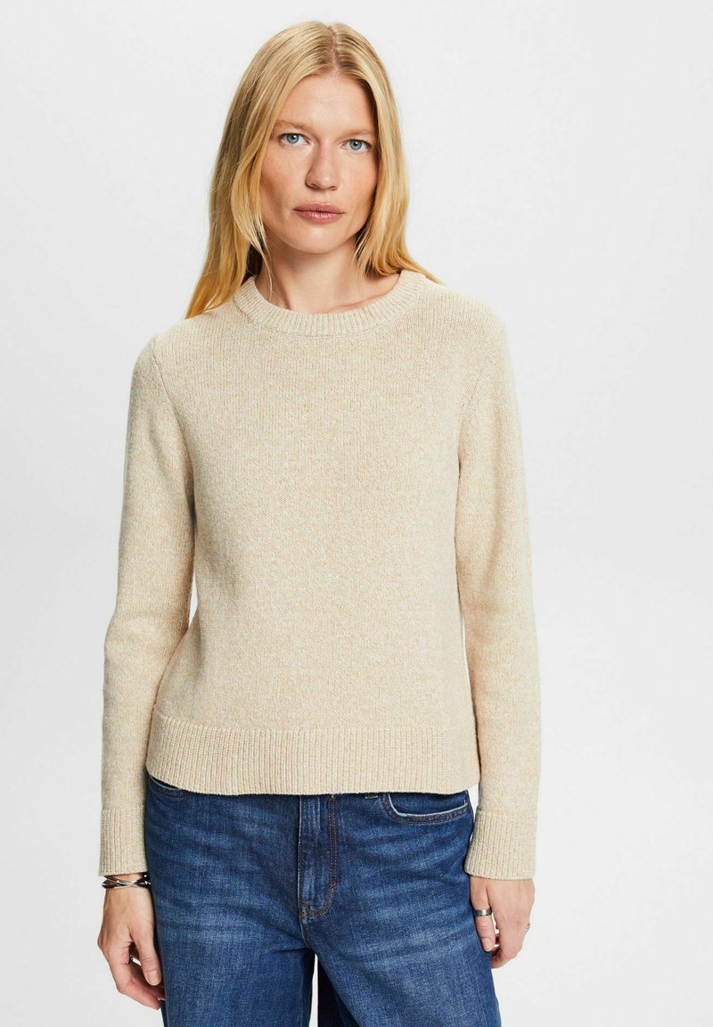 Esprit RUNDHALS-MIX - Jumper - sand - Zalando